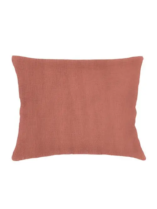 Anaya So Soft Linen Dutch Euro Pillow With Down Insert - Maroon