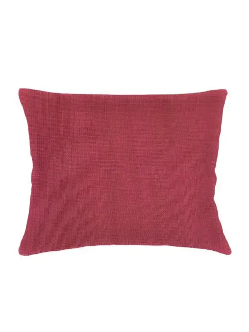 Anaya So Soft Linen Dutch Euro Pillow With Down Insert - Red