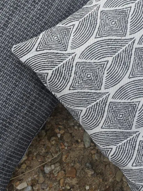Anaya Cool Tropics Indoor Outdoor Pillow - Black