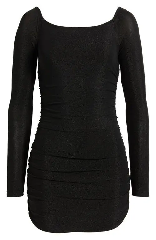 Bp. Ruched Glitter Sweater Dress In Black Shine - 58% Off | Editorialist