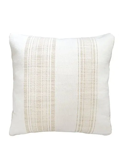 Anaya Beach Club Indoor Outdoor Pillow - Beige Stripe