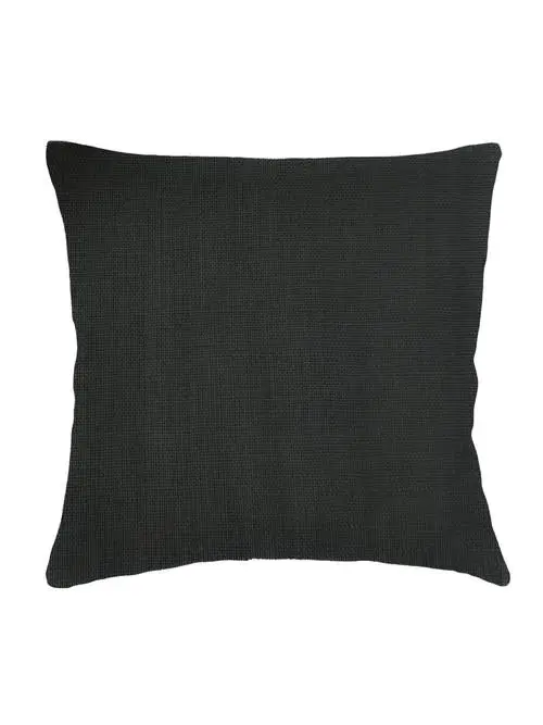 Anaya So Soft Linen Pillow With Down Alternative Insert - Black
