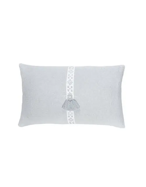 Anaya So Soft Linen Pillow With Down Alternative Insert - Light Grey