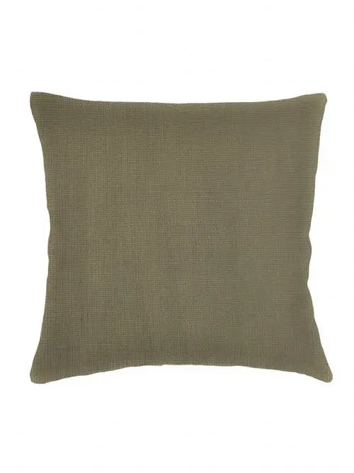 Anaya So Soft Linen Pillow With Down Alternative Insert - Olive Green