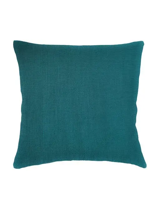 Anaya So Soft Linen Pillow With Down Alternative Insert - Peacock Blue