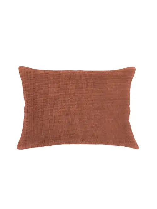 Anaya So Soft Linen Pillow With Down Alternative Insert - Rustic Orange