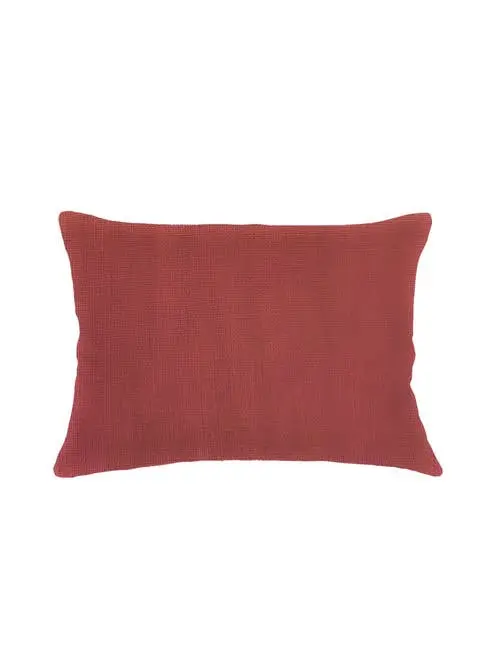 Anaya So Soft Linen Pillow With Down Alternative Insert - Rustic Red