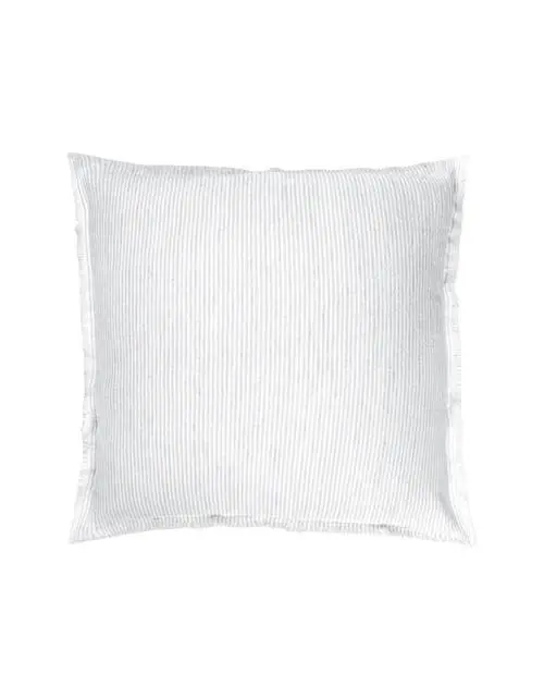 Anaya So Soft Linen Pillow Cover Only - Grey Pinstripe