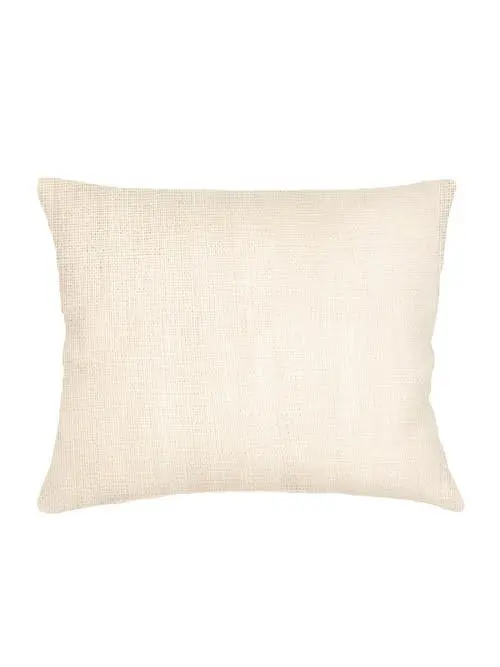 Anaya So Soft Linen Dutch Euro Pillow With Down Alternative Insert - Ivory