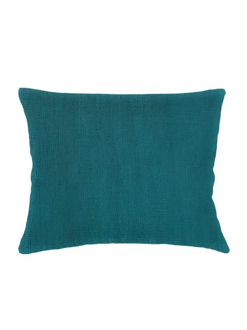 Anaya So Soft Linen Dutch Euro Pillow With Down Alternative Insert - Peacock Blue