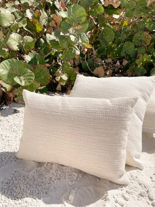 Anaya Natural Waves Indoor Outdoor Pillow - Beige
