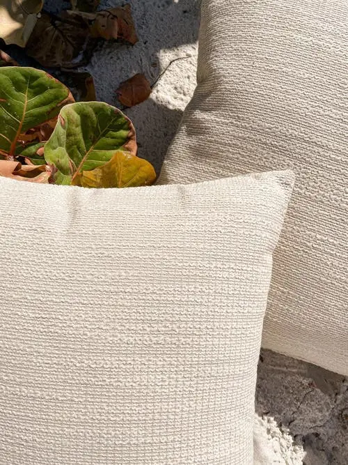 Anaya Natural Waves Indoor Outdoor Pillow - Beige