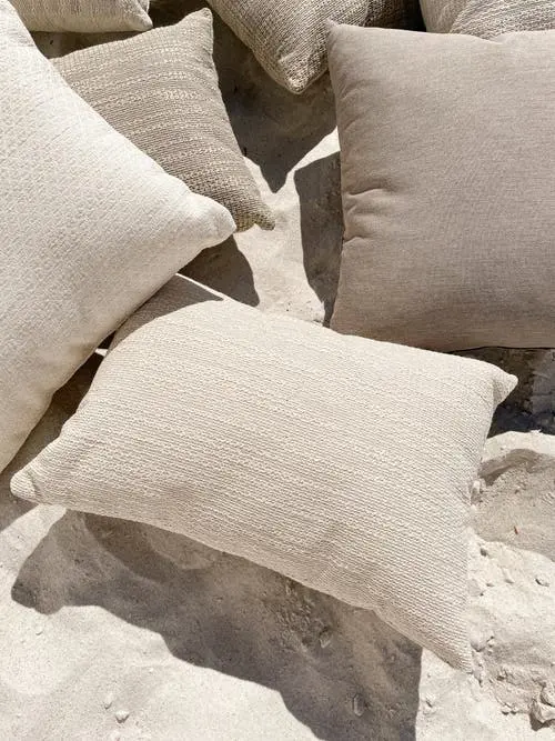 Anaya Natural Waves Indoor Outdoor Pillow - Beige