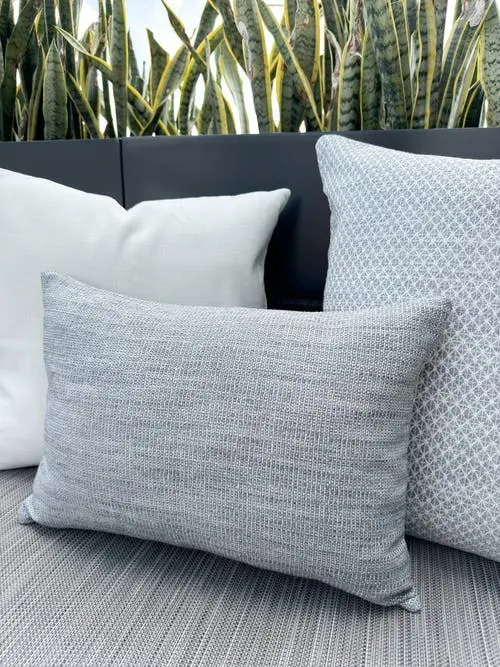 Anaya Seaside Smooth Indoor Outdoor Pillow - Grey