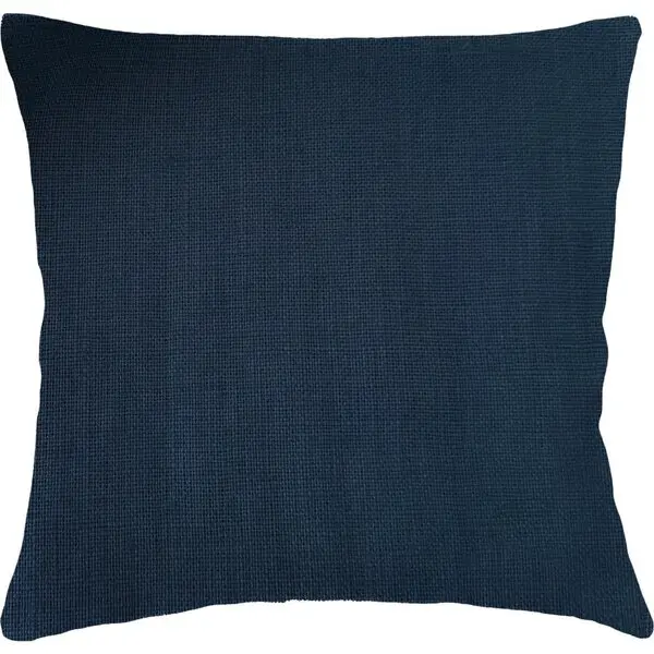 Anaya So Soft Linen Euro Pillow With Down Alternative Insert - Navy Blue