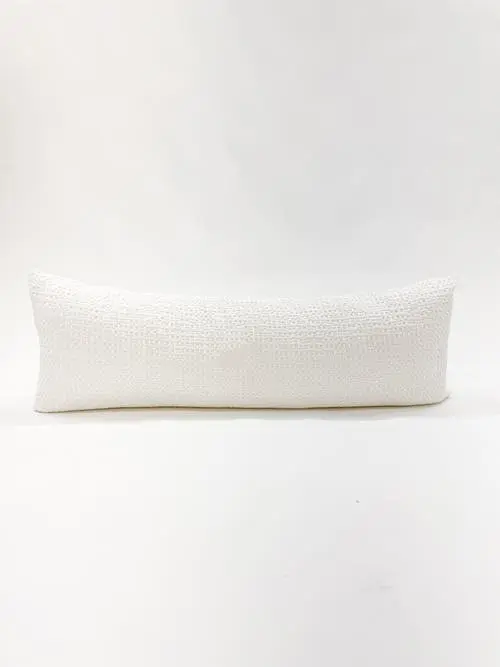 Anaya Cool Cotton Waffle Weave Pillow Cover Only - White