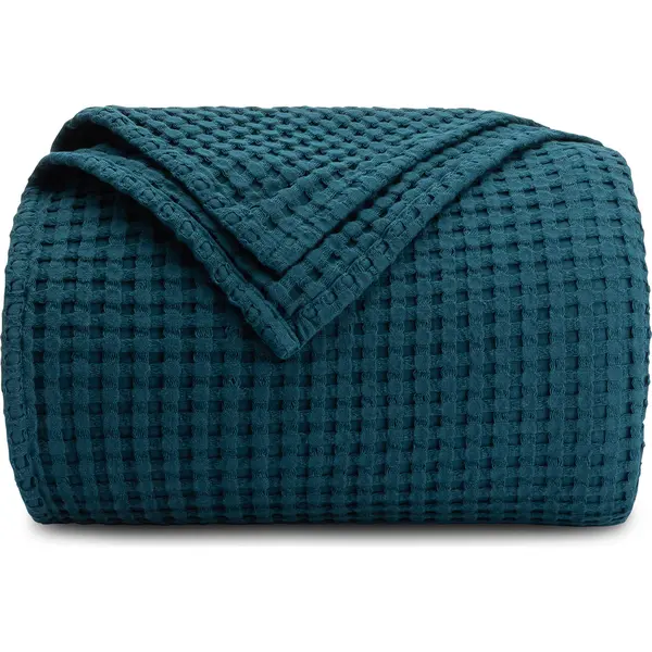 COMFY CUBS Adult Waffle Blanket - Neptune