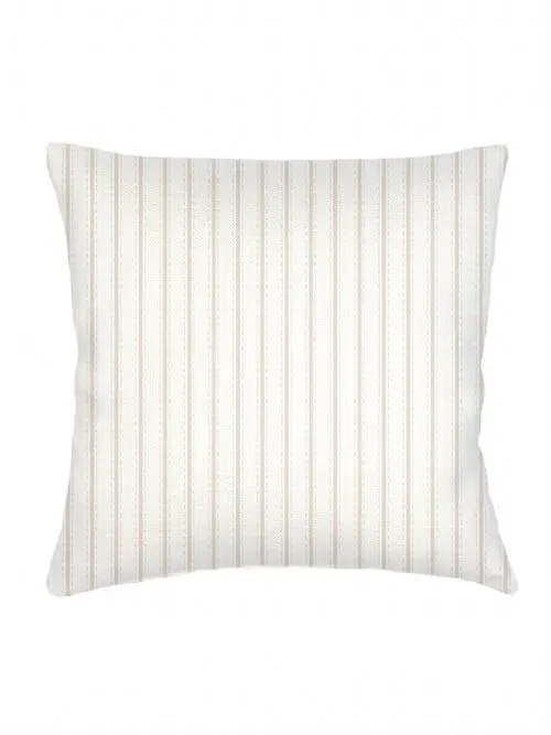 Anaya French Stripe Linen Euro Pillow With Down Alternative Insert - Beige
