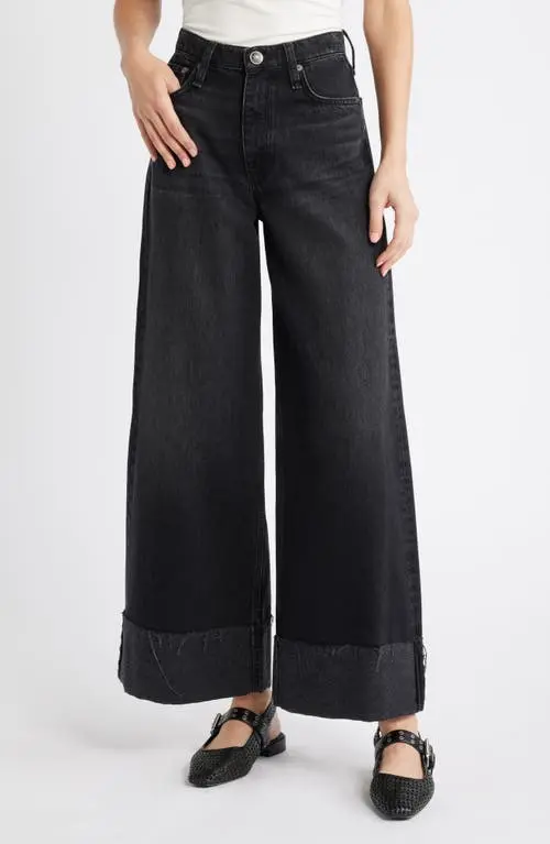 Rag & Bone Sofie Cuffed High-waist Wide-leg Jeans