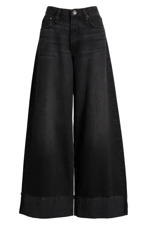 Rag & Bone Sofie Cuffed High-waist Wide-leg Jeans