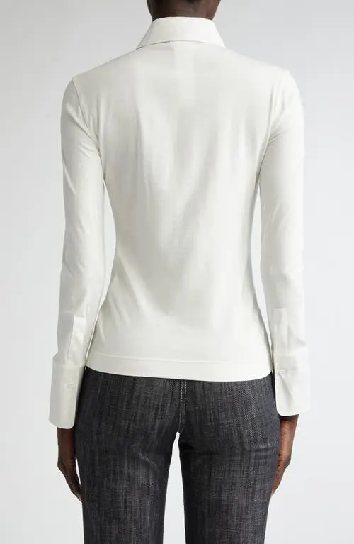 Akris Mixed Media Button-up Shirt