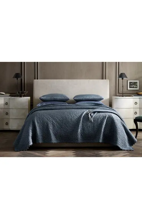 MATOUK Margaret Pompom Quilted Silk Comforter - Evening