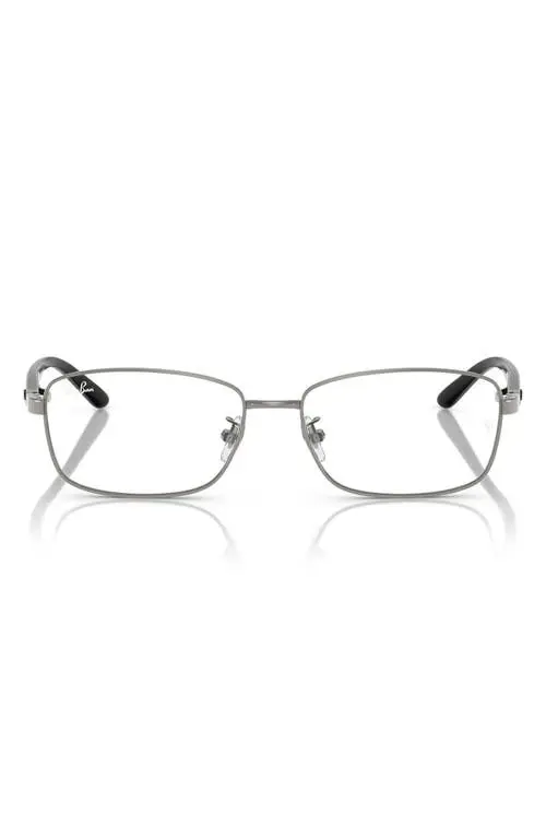 Ray-ban 56mm Rectangular Eyeglasses - Gunmetal