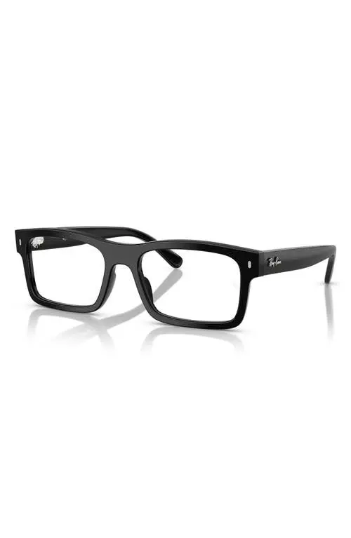 Ray-ban 54mm Rectangular Eyeglasses - Black
