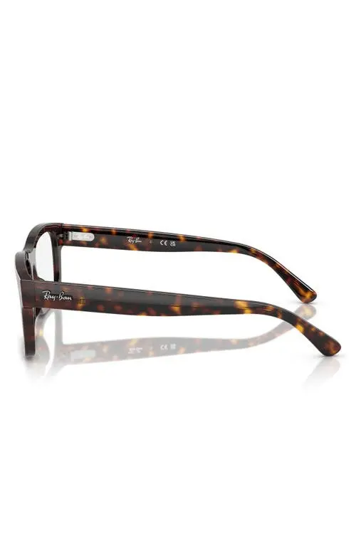 Ray-ban 54mm Rectangular Eyeglasses - Havana