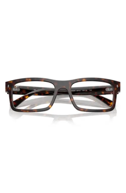 Ray-ban 54mm Rectangular Eyeglasses - Havana