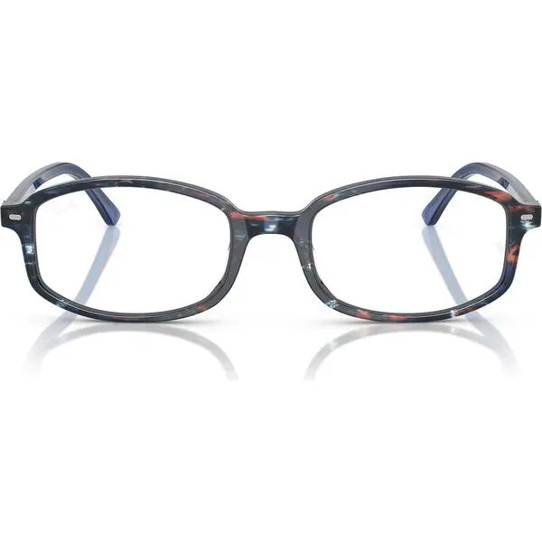 Ray-ban 52mm Irregular Eyeglasses - Blue Havana