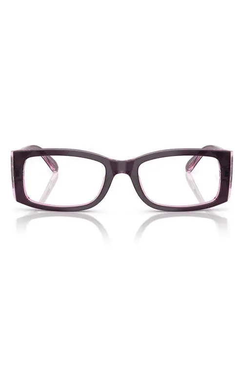 Ray-ban 52mm Square Eyeglasses - Violet
