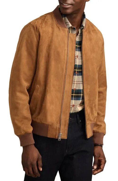 Lucky Brand Suede Bomber Jacket