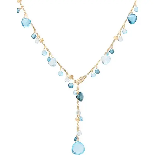 Marco Bicego Paradise Mixed Topaz Lariat Necklace - 18k Yellow Gold