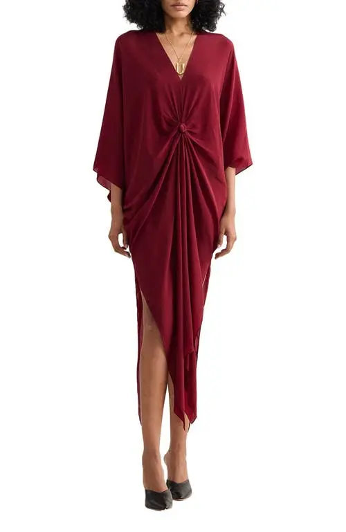 REISTOR Front Twist Kaftan Dress