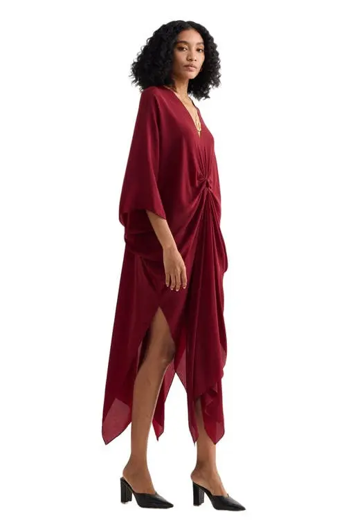 REISTOR Front Twist Kaftan Dress