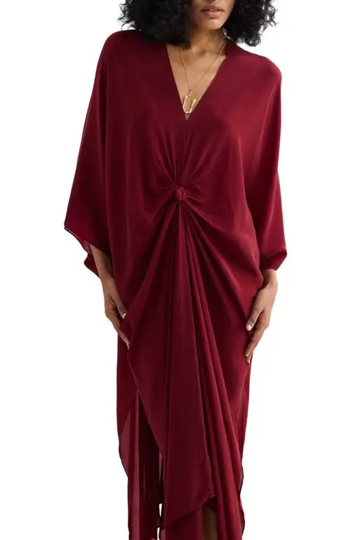REISTOR Front Twist Kaftan Dress