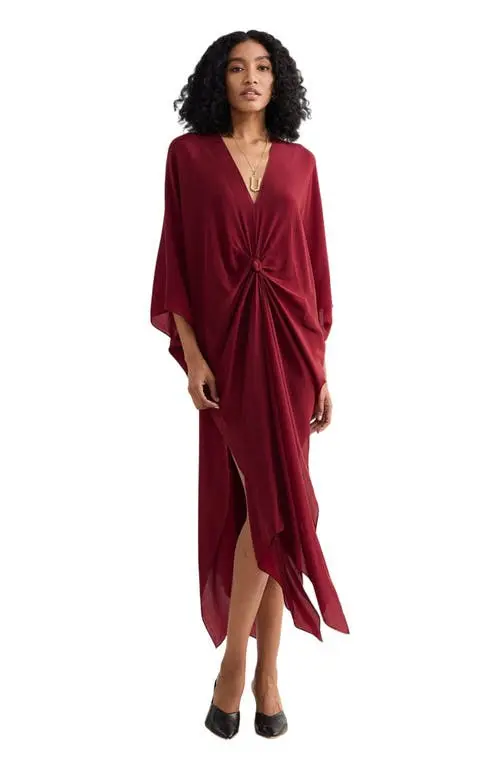 REISTOR Front Twist Kaftan Dress