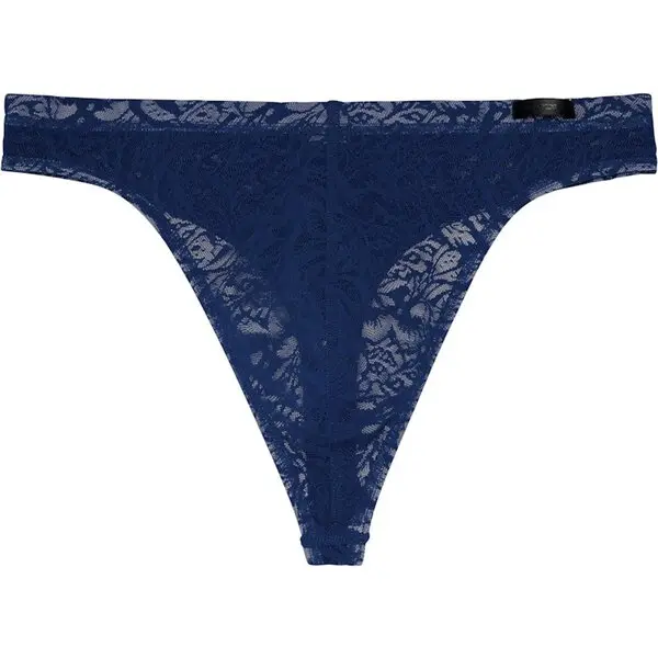 HOM Free Cut Lace Thong - Navy