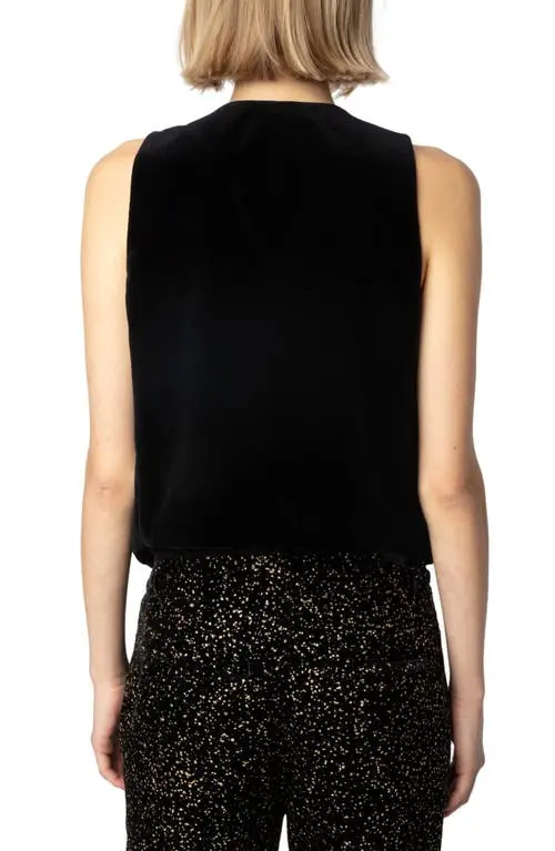 Zadig&Voltaire Emaux Velvet Vest - Noir
