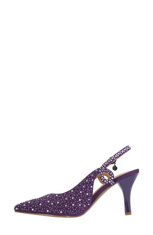 J. Reneé Viviene Slingback Pointed Toe Pumps - Purple