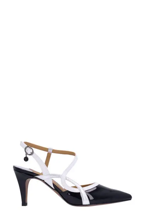 J. Reneé Aldonsa Ankle Strap Pumps - Black/white/silver