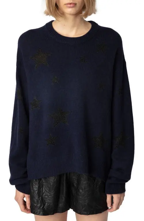 Zadig&Voltaire Markus Metallic Star Sweater - Encre
