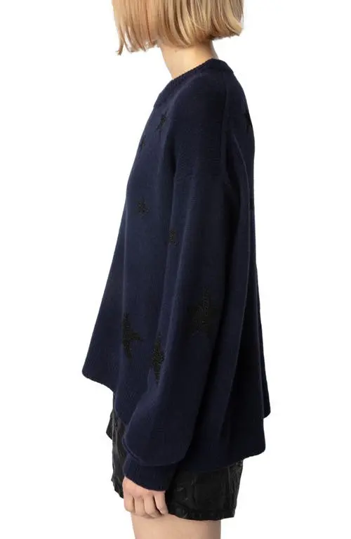 Zadig&Voltaire Markus Metallic Star Sweater - Encre