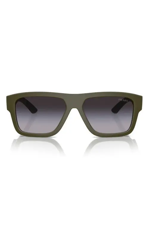 Prada 56mm Square Sunglasses - Grey Flash