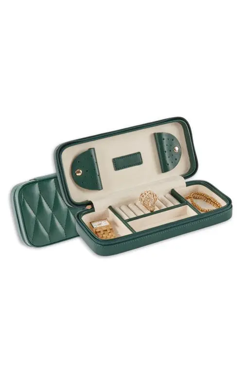BEY-BERK Cora Quilted Leather Travel Jewelry Case