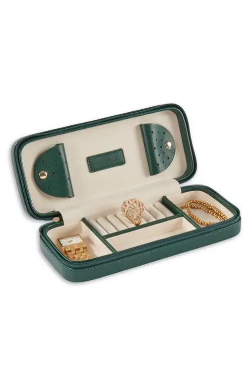 BEY-BERK Cora Quilted Leather Travel Jewelry Case