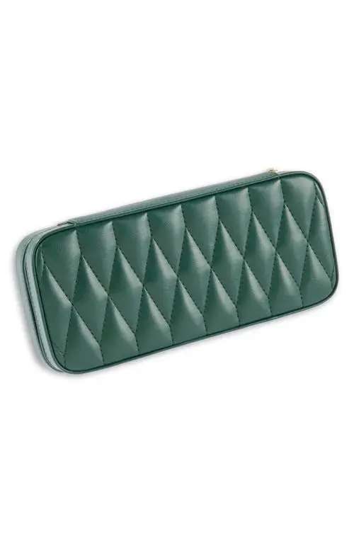 BEY-BERK Cora Quilted Leather Travel Jewelry Case