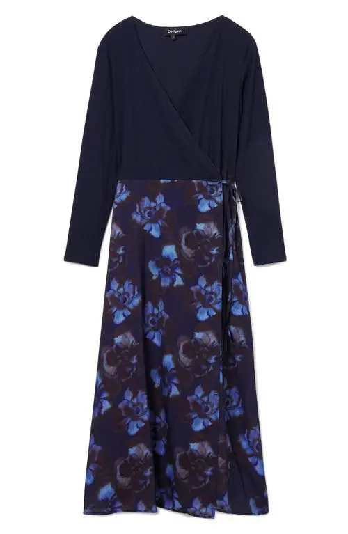 Desigual Philadelphia Long Sleeve Wrap Dress