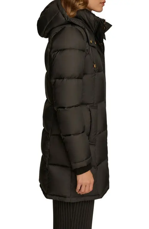 Donna Karan New York Hooded Puffer Jacket - Black